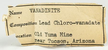 Vanadinite (classic Arizona) | Old Yuma Mine, Pima Co., Arizona