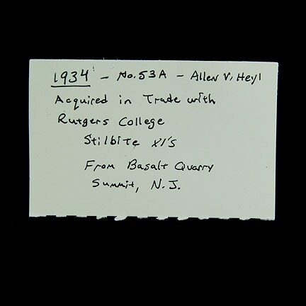 Stilbite (ex Allen Heyl and Rutgers Collections) | Summit Quarry ...