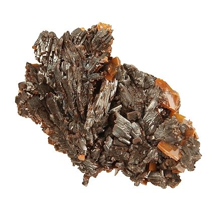 As-bearing Vanadinite ("Endlichite") with Wulfenite (ex Brian Kosnar ...
