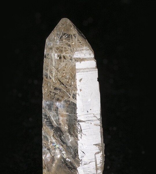 Cervantite & Stibnite incl. in Quartz (Trimingham Coll.) | Bottomley ...