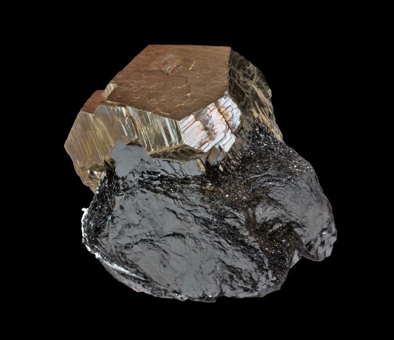 Pyrite on Hematite (classic locale) Whitmore Coll. | Rio Marina, Elba ...
