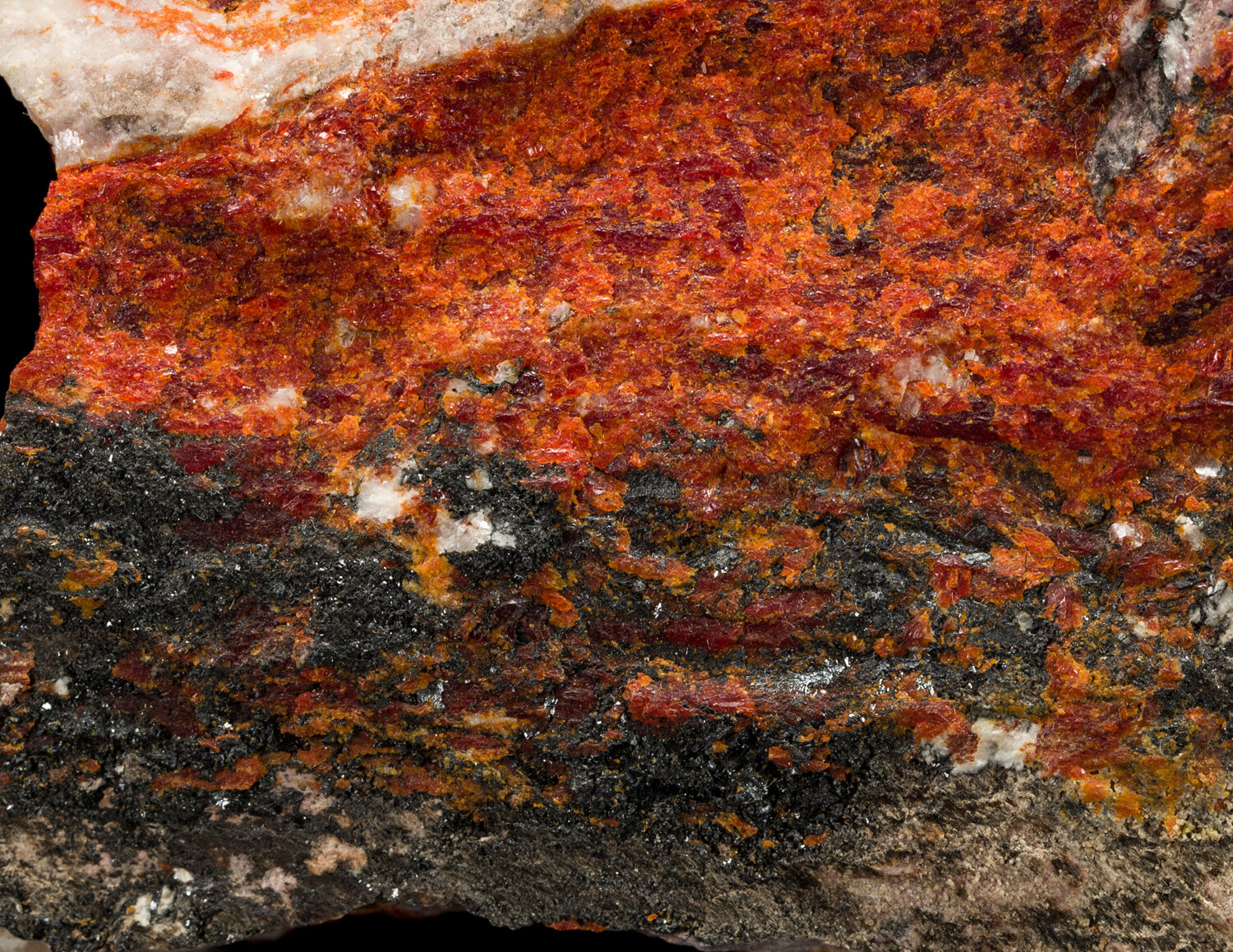 Pyrochroite, Zincite, Willemite & Calcite (Ted Bartels Coll ...