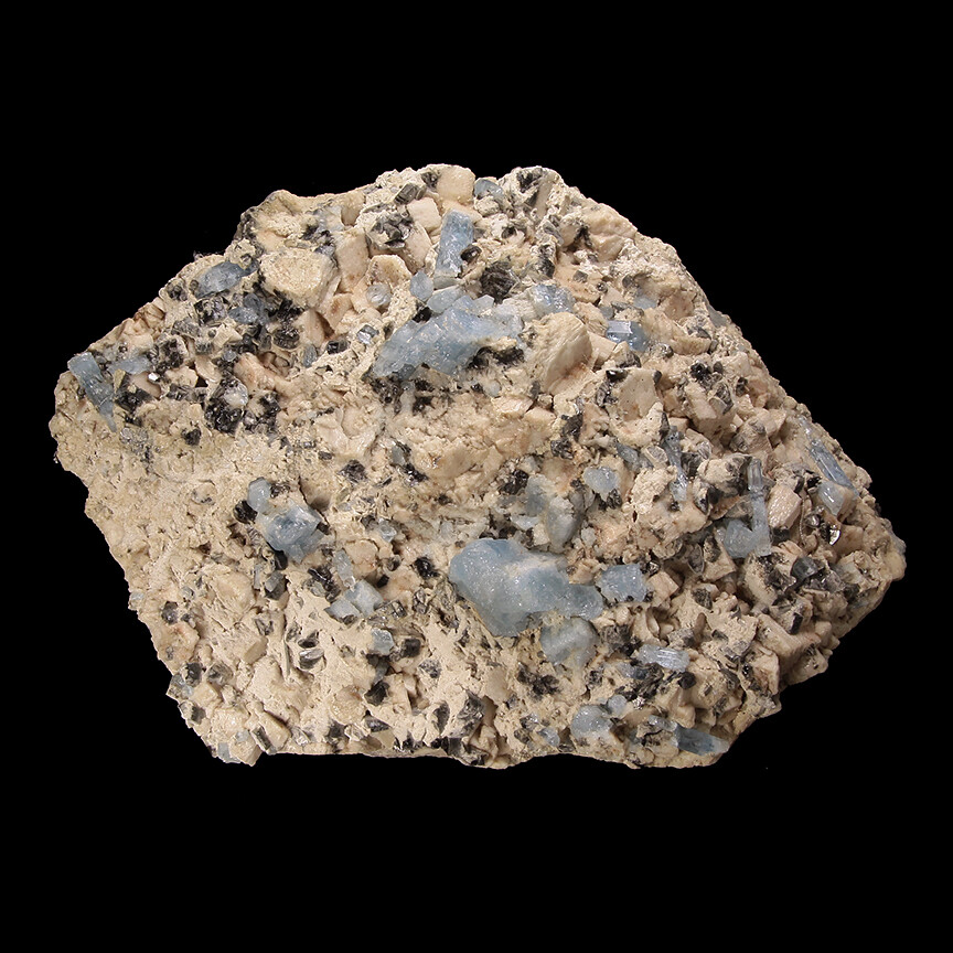 Aquamarine (rich color) on Microcline (ex Geary Murdock Collection ...