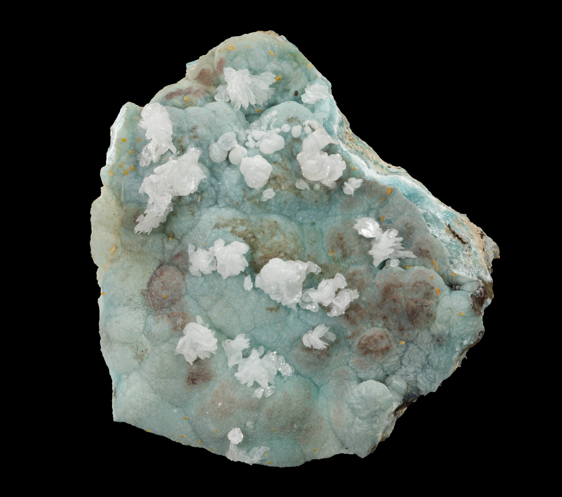 Calcite on Hemimorphite (classic AZ) | 79 Mine, Chilito, Hayden area ...