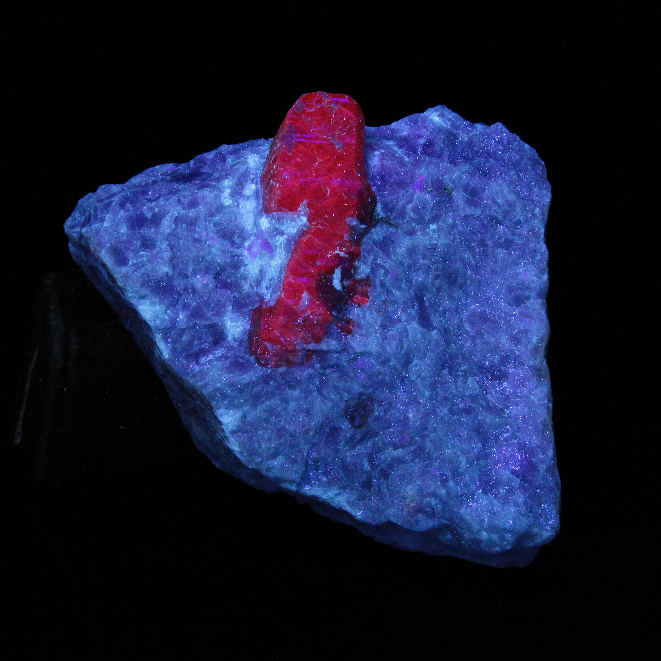 Ruby (excellent large crystal) on marble | Jagdalak (Jagdalek) Ruby ...