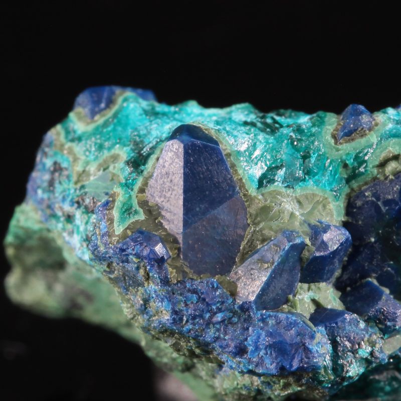 Shattuckite pseudomorph after Dioptase after Calcite (unique!) (ex ...