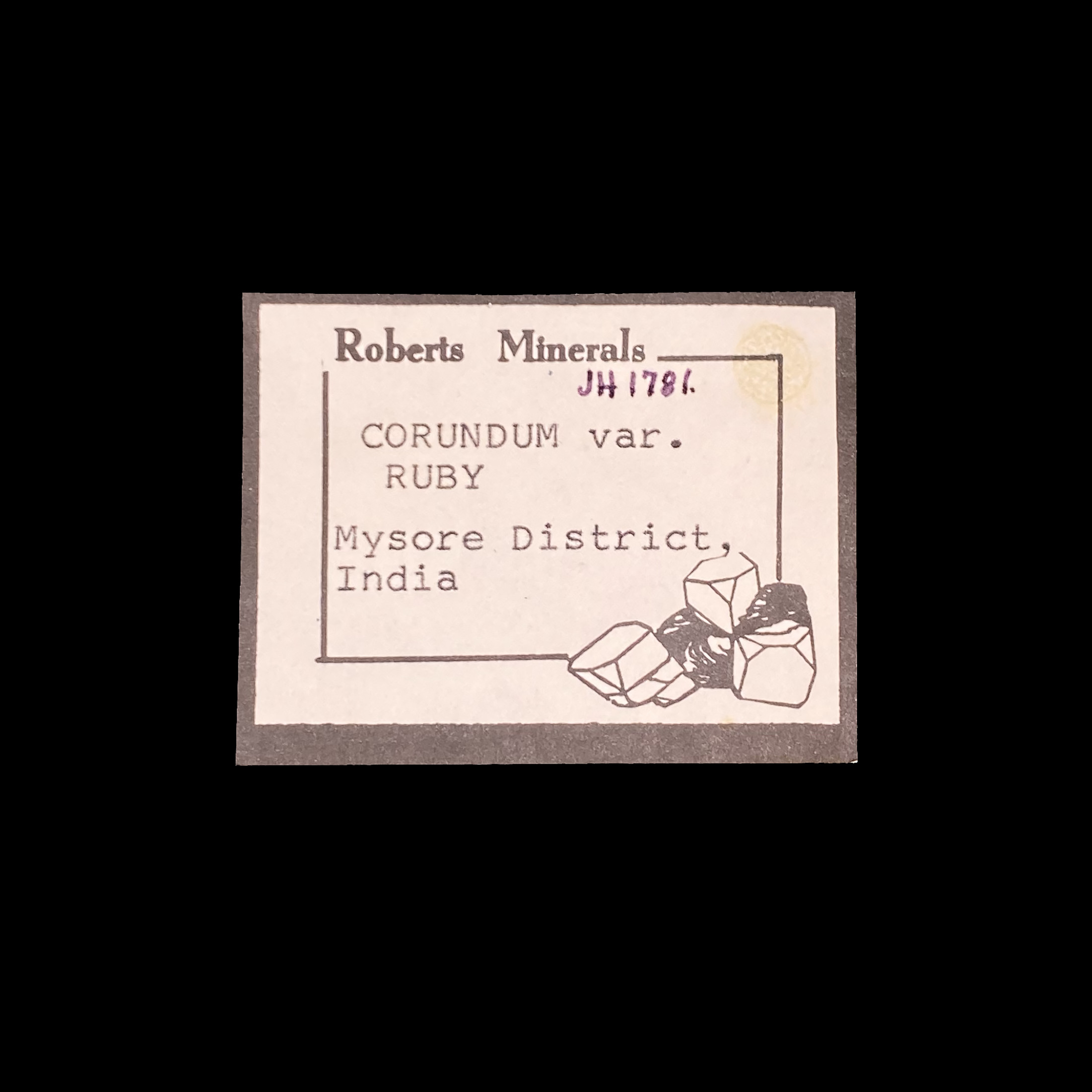 Corundum var: Ruby | Mysore Corundum Deposits, Karnataka, India