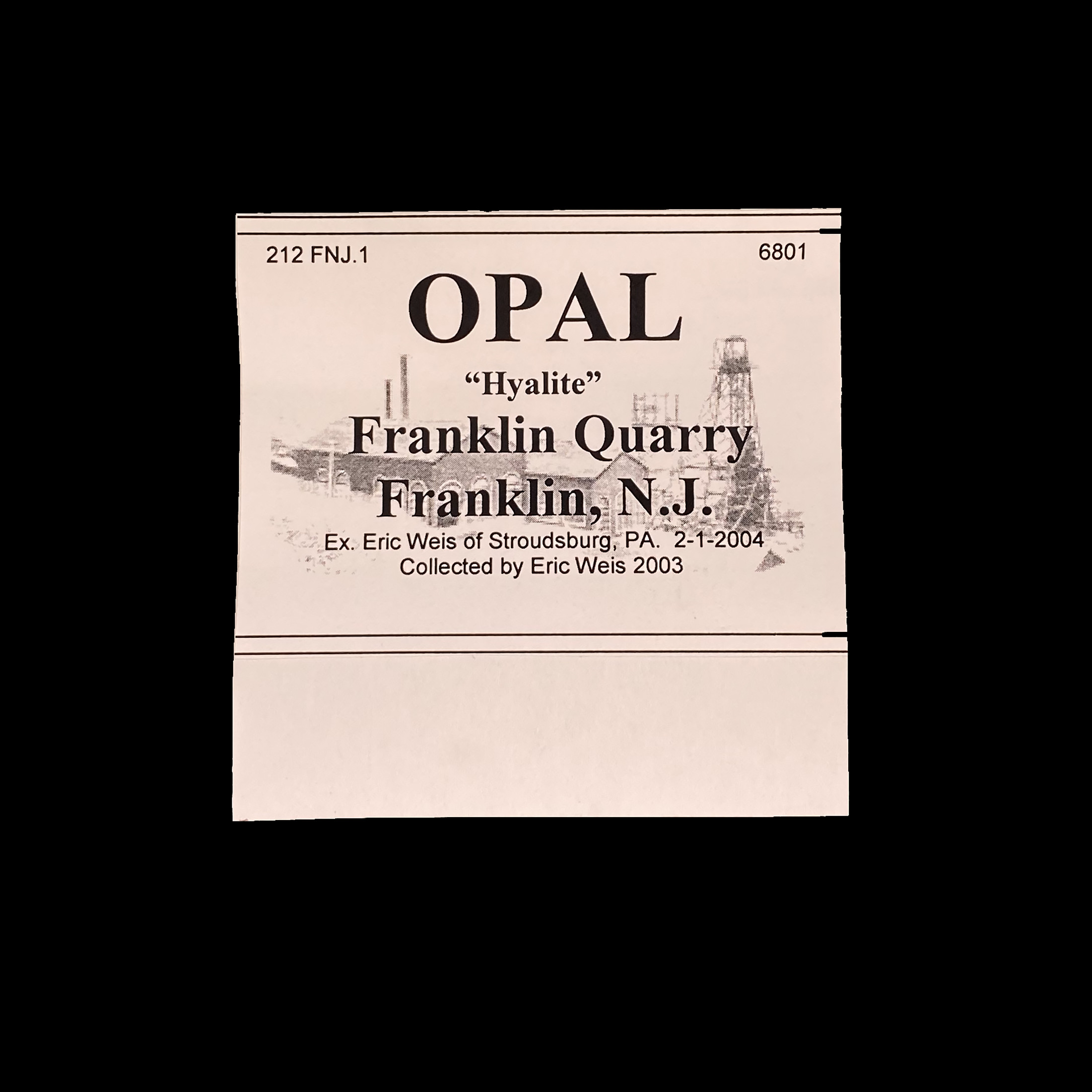 Opal var: Opal-AN (formerly ''Hyalite'' Opal) (RARE locality specimen ...