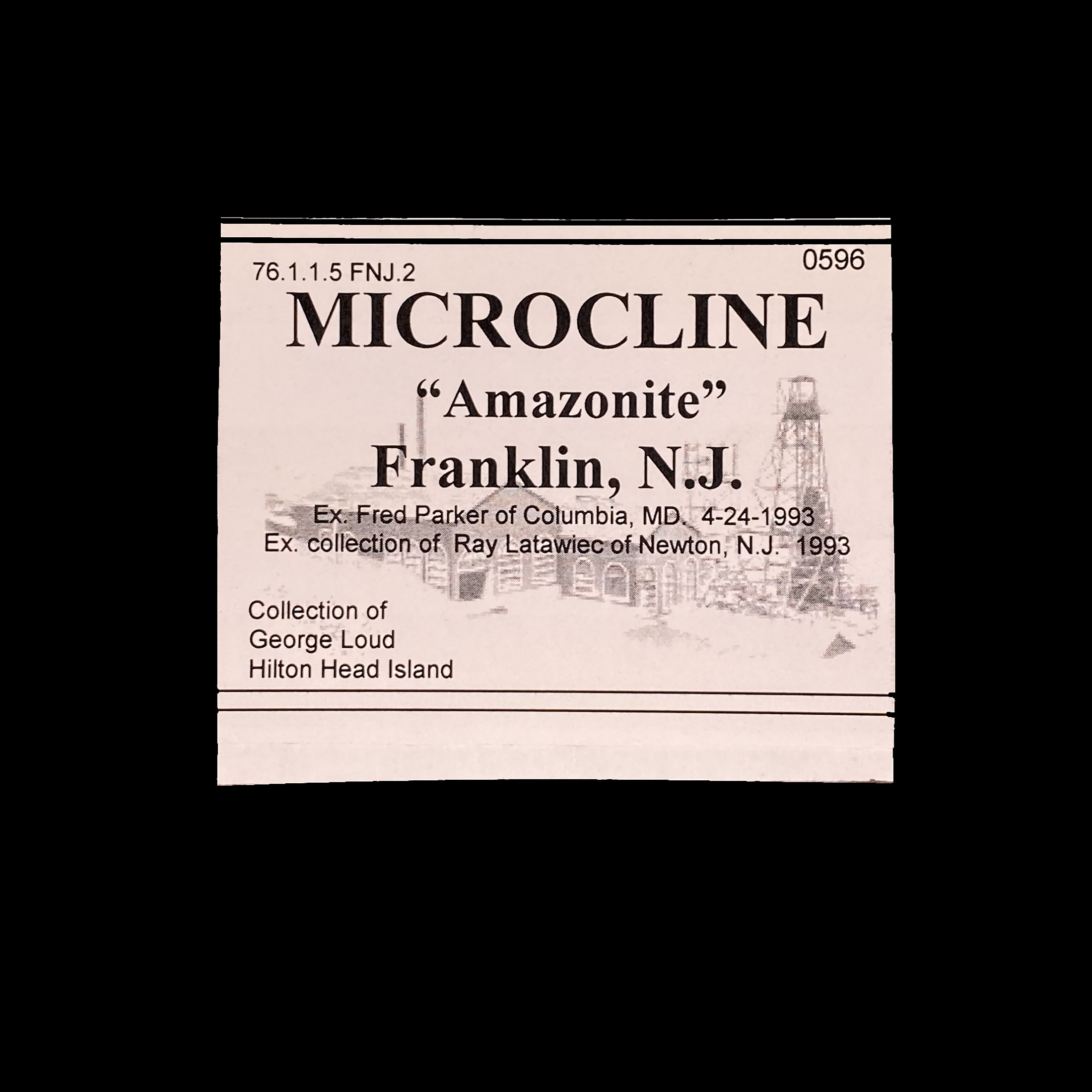 Microcline var: Amazonite (rare from Franklin) | Franklin, Sussex Co., New Jersey, USA