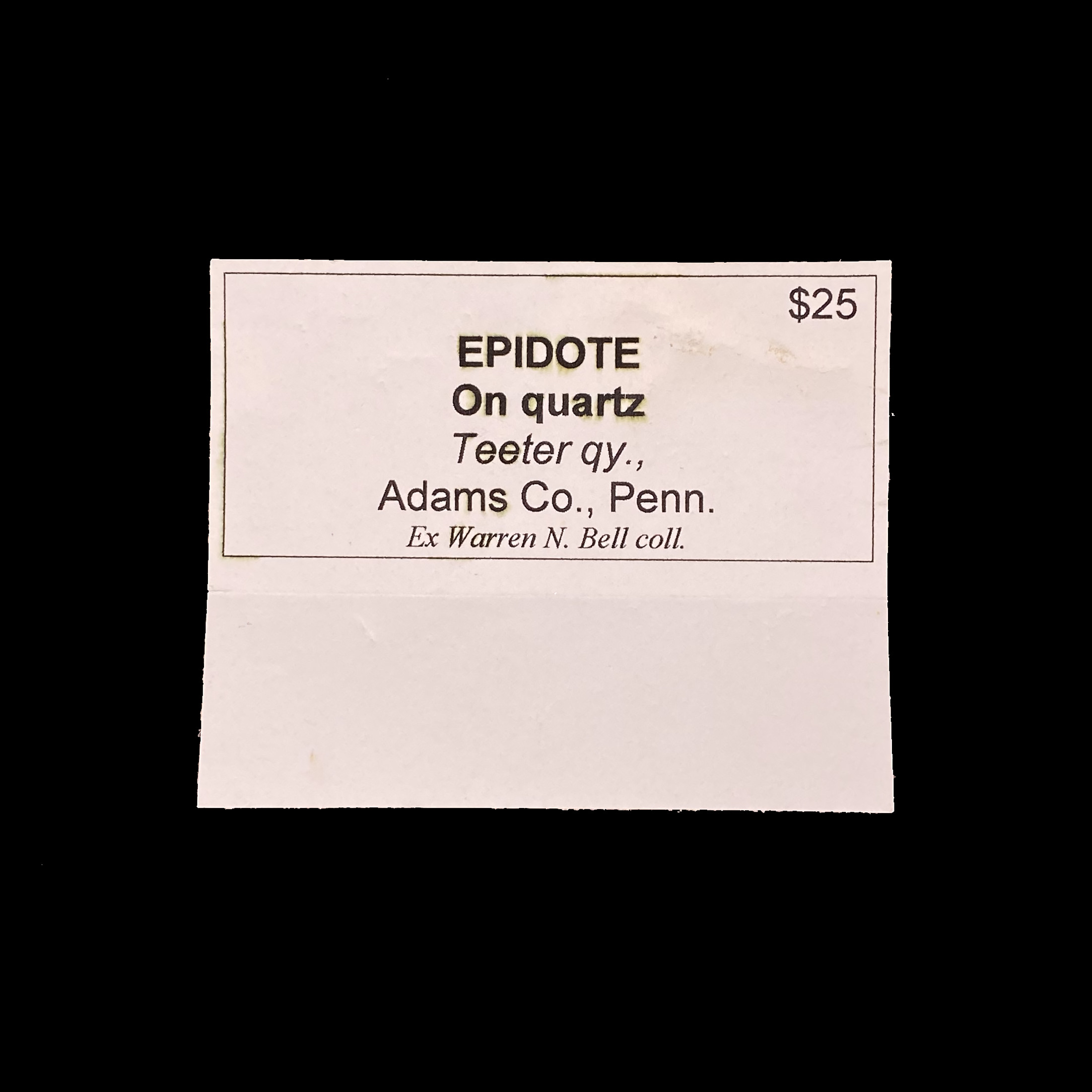 Epidote with Quartz | Teeter Quarry, Cumberland Township, Adams Co ...