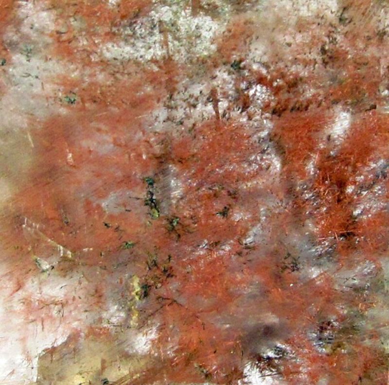 Gypsum with Copper inclusions | Mission Mine, San Xavier, Sierrita Mtns ...