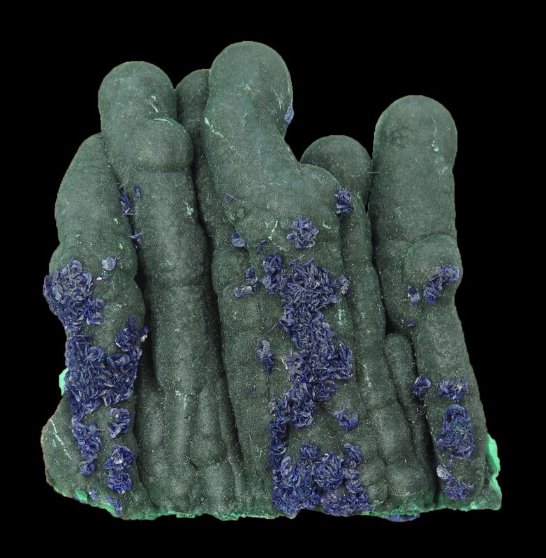 Malachite stalactites with Azurite (rare Laos) | Khanong open pit ...