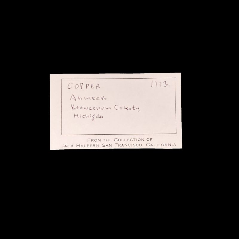 Copper (uncommon locality) | Ahmeek Mine, Ahmeek, Allouez Township ...