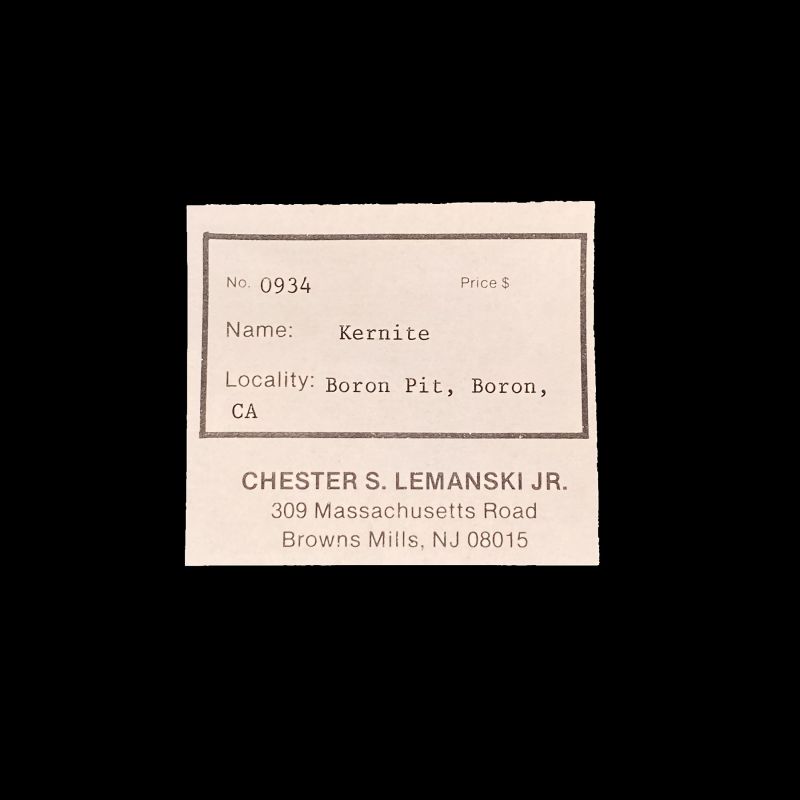 Kernite (fine crystal) | U.S. Borax Open Pit (Boron Pit), U.S. Borax ...