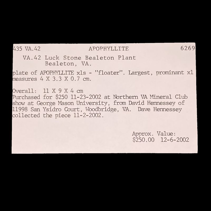 Apophyllite Group | Luck Stone Quarry (Luckstone Quarry), Bealeton ...