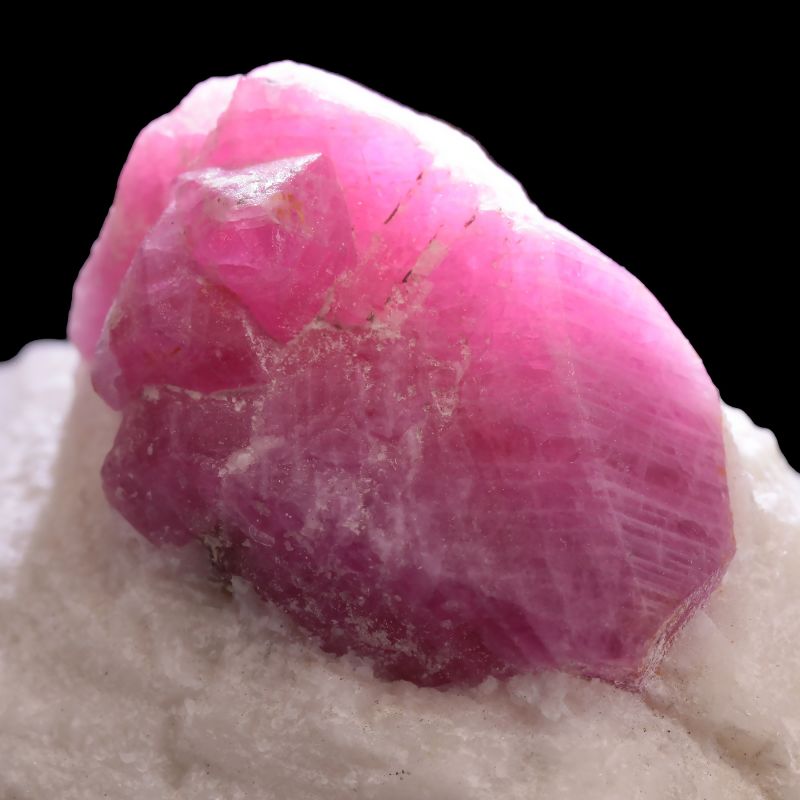 Corundum var: Ruby on marble | Jegdalek Ruby Deposit, Surobi District ...