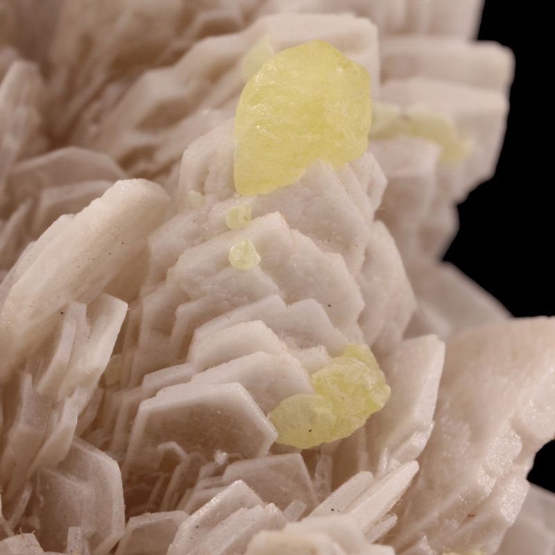 Sulfur on Baryte | Machów Mine, Tarnobrzeg, Subcarpathian Voivodeship ...