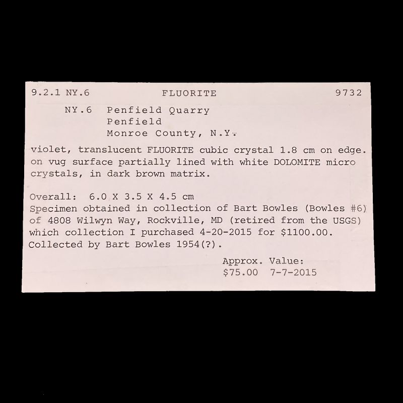 Fluorite (classic material) | Penfield Quarry, Penfield, Monroe Co ...