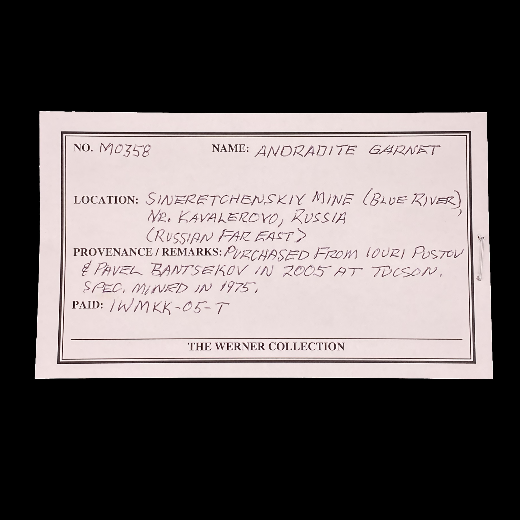 Andradite (excellent locality specimen) (Mined: 1975) | Sinerechenskoe ...