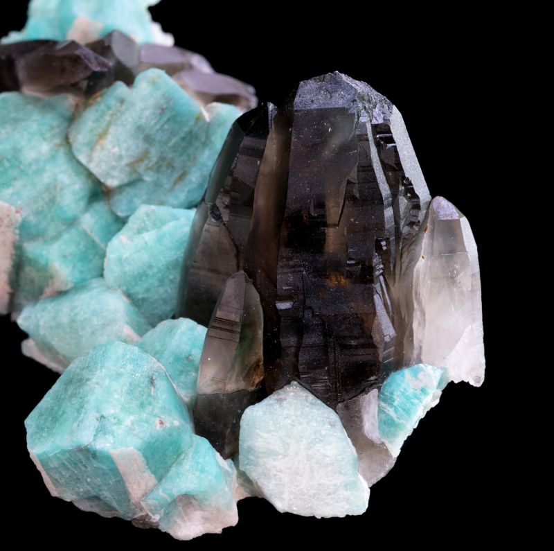 Amazonite and Smoky Quartz | Smoky Hawk claim, Crystal Peak, Teller Co ...