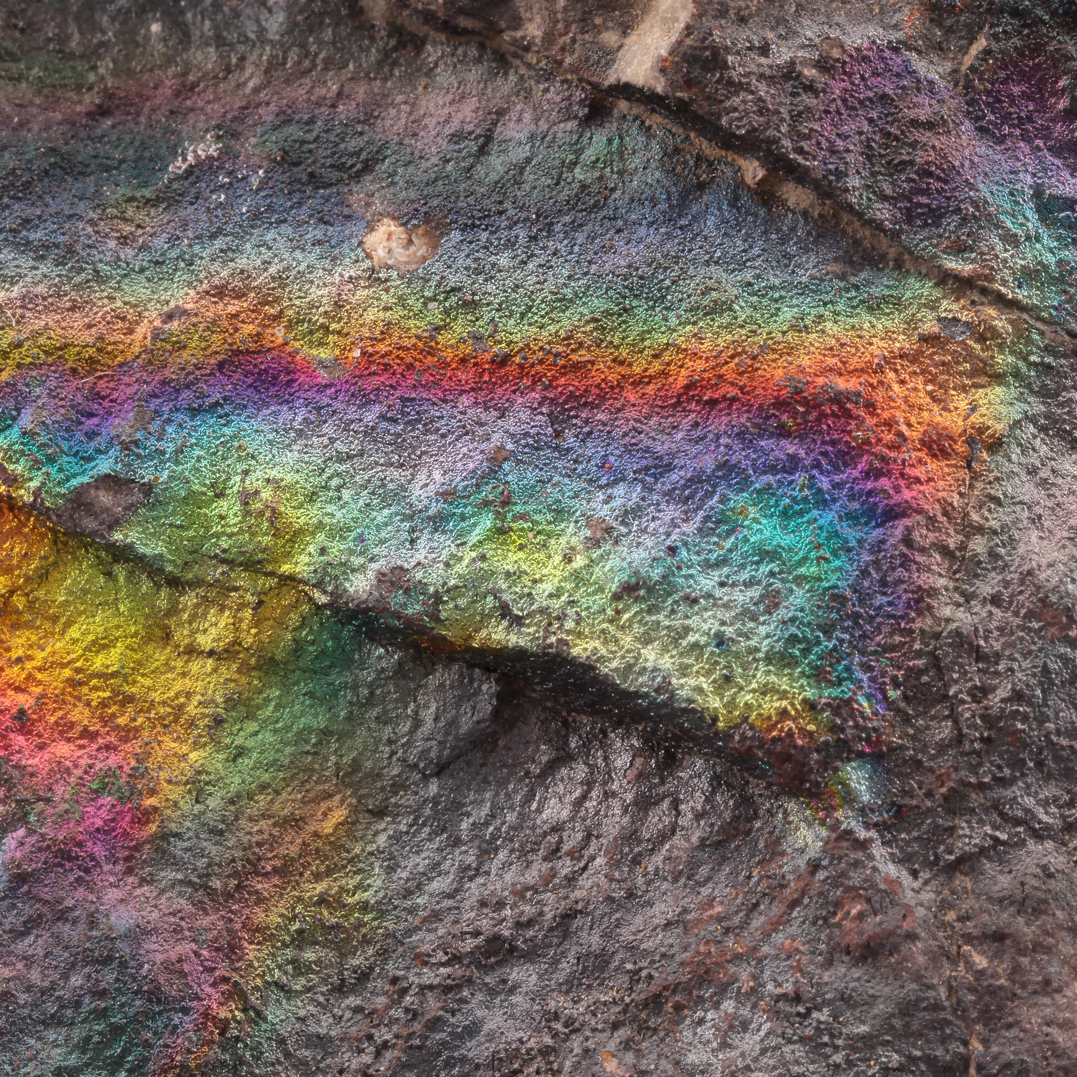 Goethite (''Rainbow Goethite'') | Barite Mine Open Pit, Magnet Cove ...