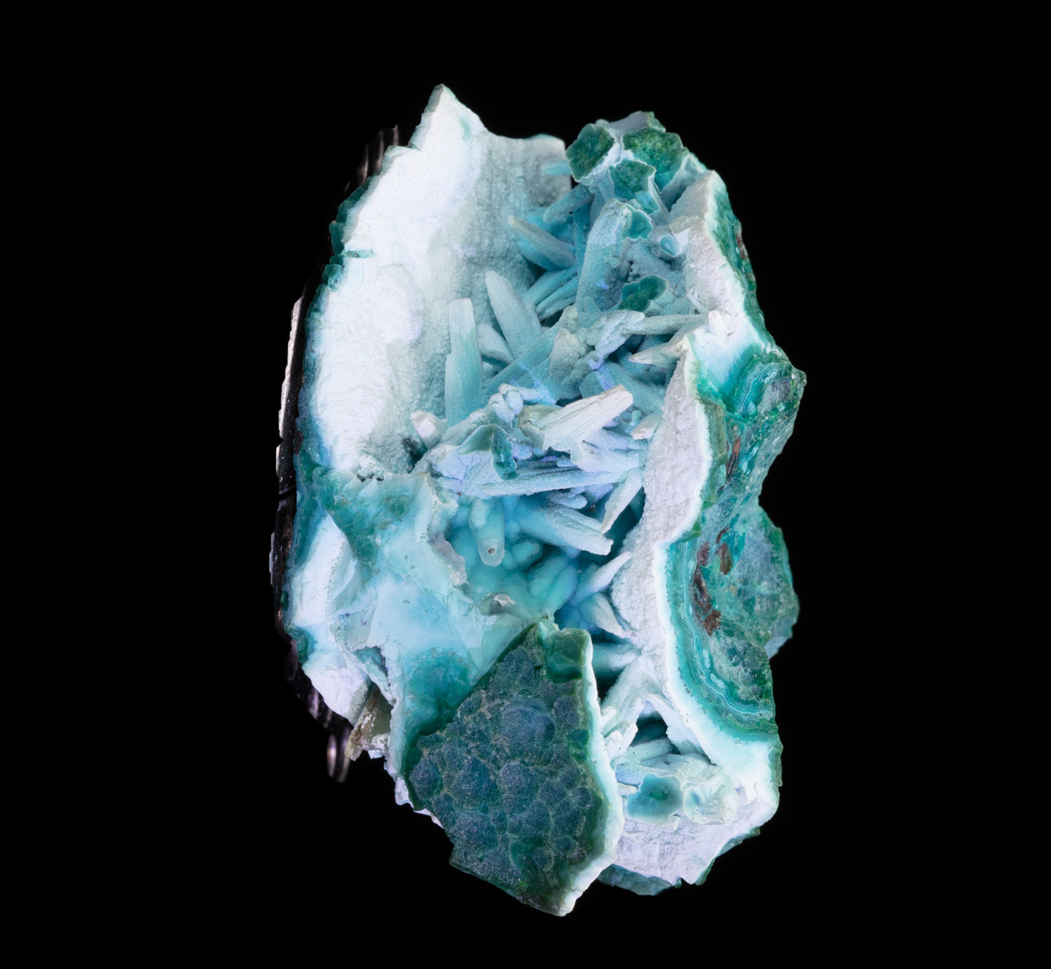 Chrysocolla ps. Malachite and Gypsum, in Chrysocolla | Ray Mine, Scott ...