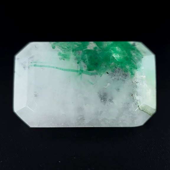 Emerald included in Quartz (New Find) | Panjshir, Afghanistan