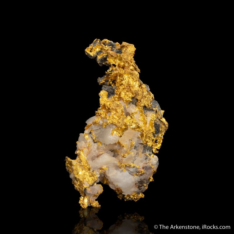 Gold in Quartz - rare locale | Ganzhizhou Mine, Meigu Co., Sichuan Prov ...