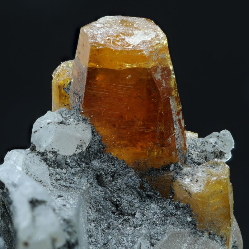 superb, gemmy Parisite-(Ce) on Calcite | Muzo Mine, Western Boyaca Prov ...