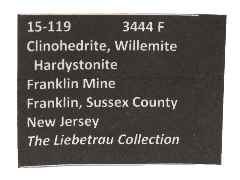 Clinohedrite, Willemite, Hardystonite & Franklinite | Franklin Mine ...